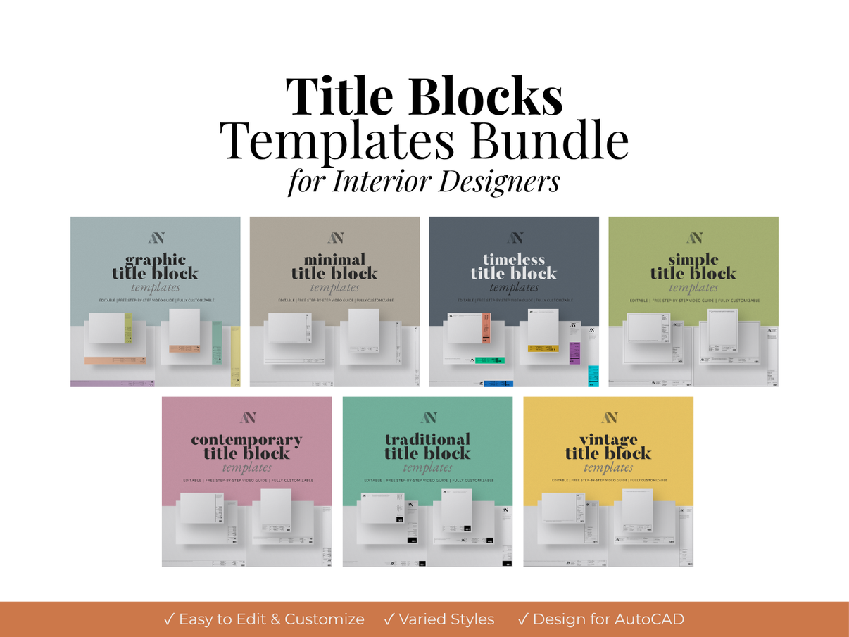 Title Block Templates Bundle – Audrey Noakes Shop