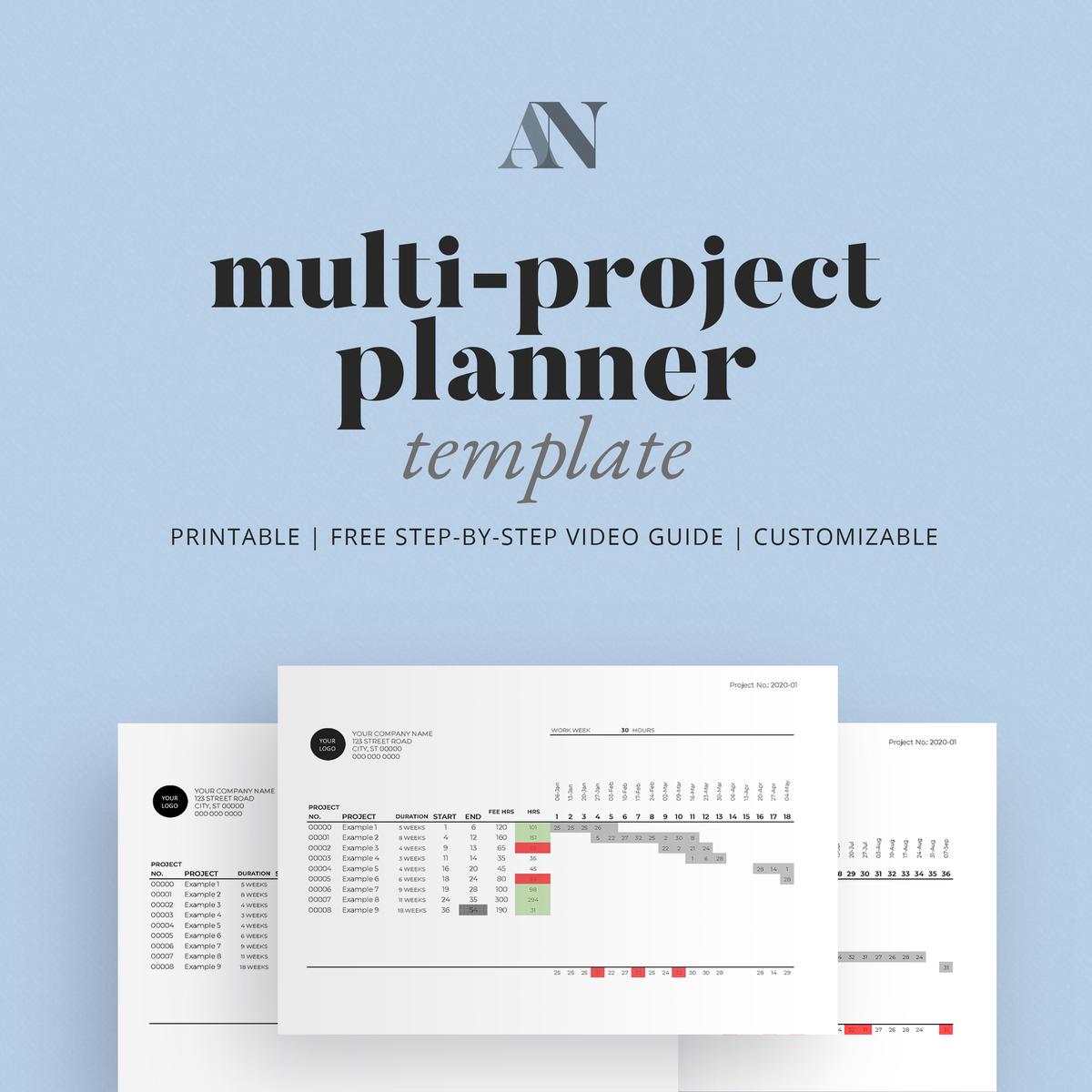 Multi-Project Planner Template – Audrey Noakes Shop