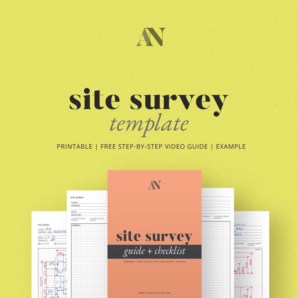 Site Survey Template - Printable – Audrey Noakes Shop