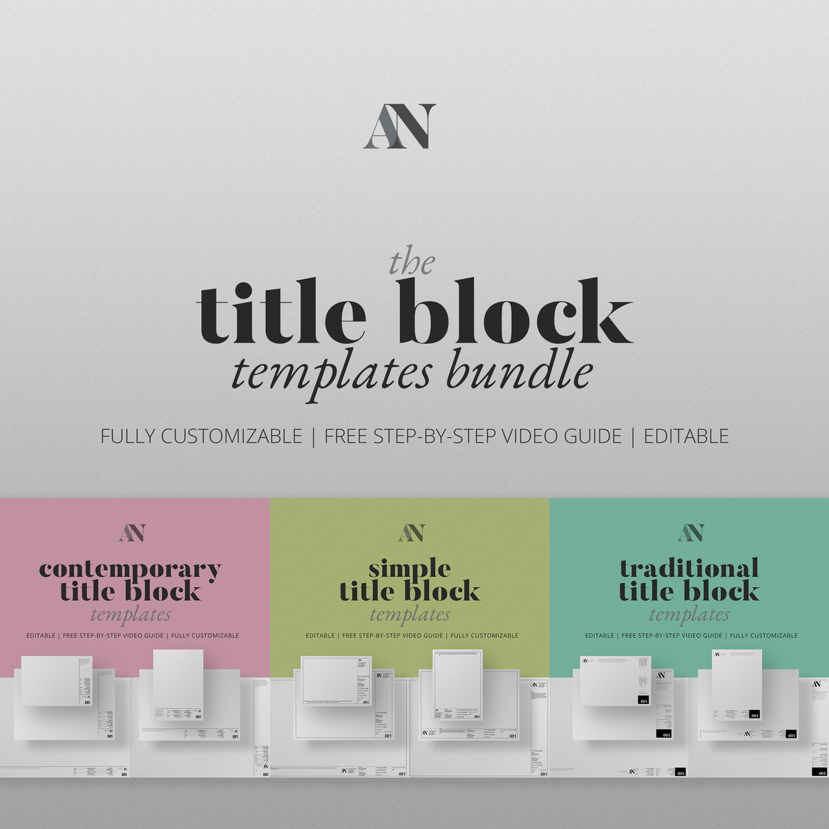 Title Block Templates Bundle – Audrey Noakes Shop